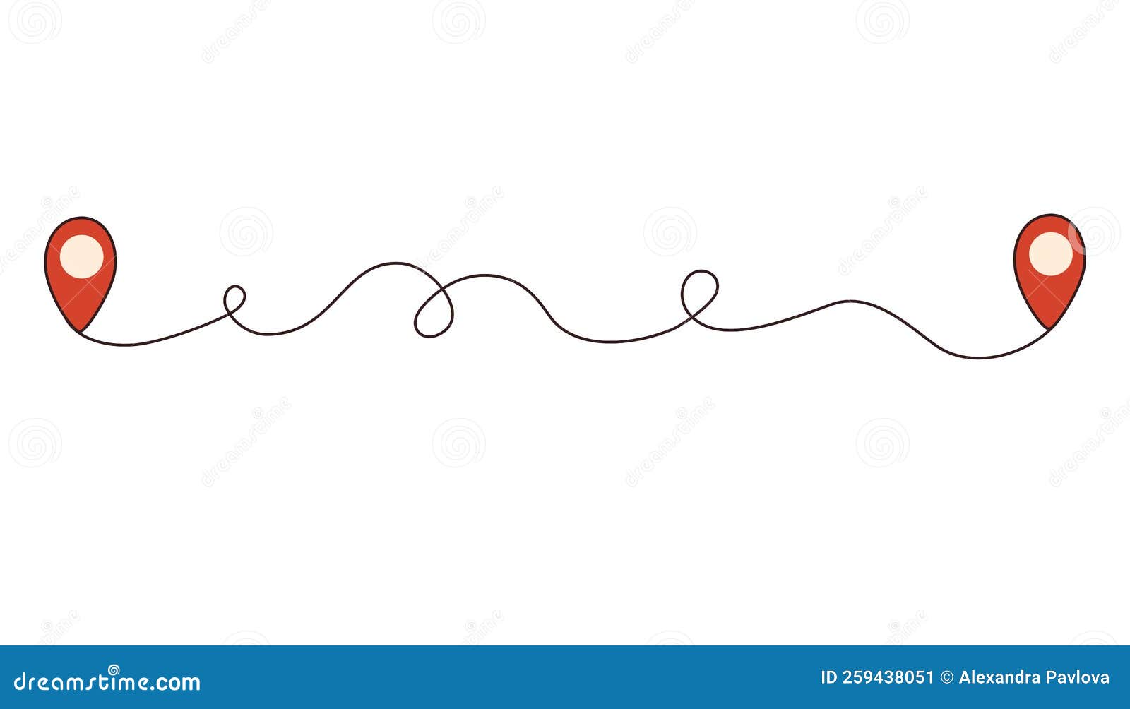 Way between Two Points. Location Pointers. Gps Navigation and Travel Concept. Plan Tracker Stock ...