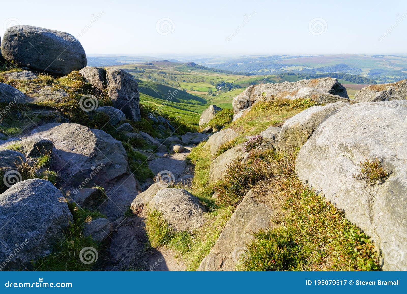 The way up to Stanage Edge stock image. Image of meadow - 195070517