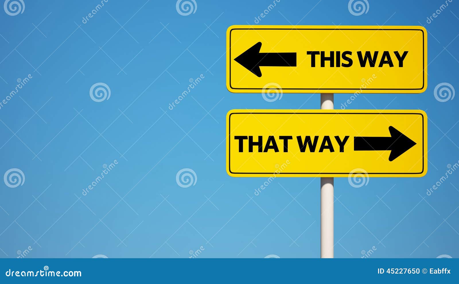This Way, that Way Sign with Clipping Path Stock Illustration ...