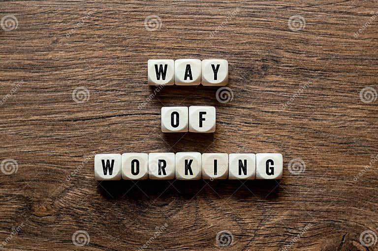 Way of Working - Word Concept on Building Blocks, Text Stock Image ...