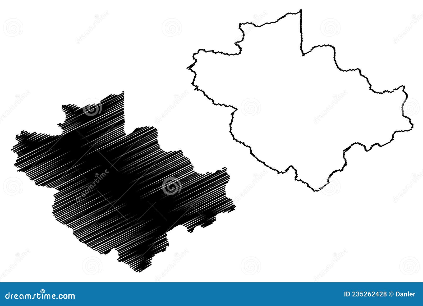 Wayanad District Kerala State, Republic Of India Map Vector ...