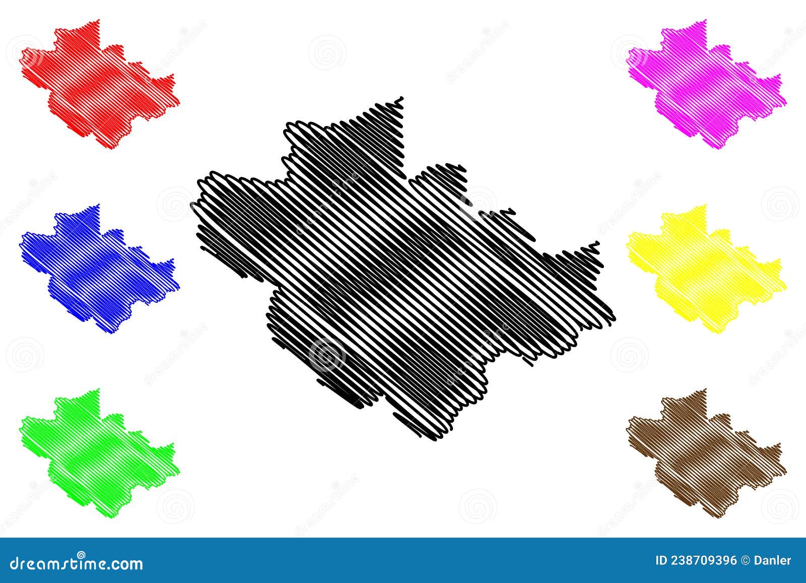 Wayanad District Kerala State, Republic of India Map Vector ...