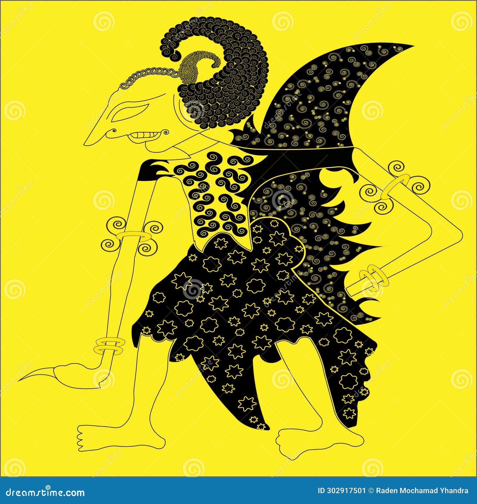 Wayang Aka Leather Puppet. Indonesian Traditional Puppet Symbol ...