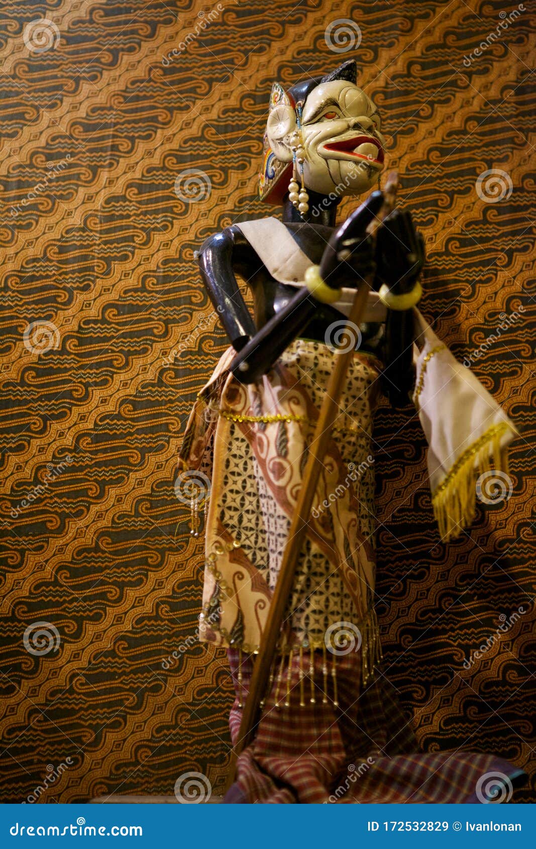 Wayang Golek with Batik Background Stock Image - Image of craftsmanship ...