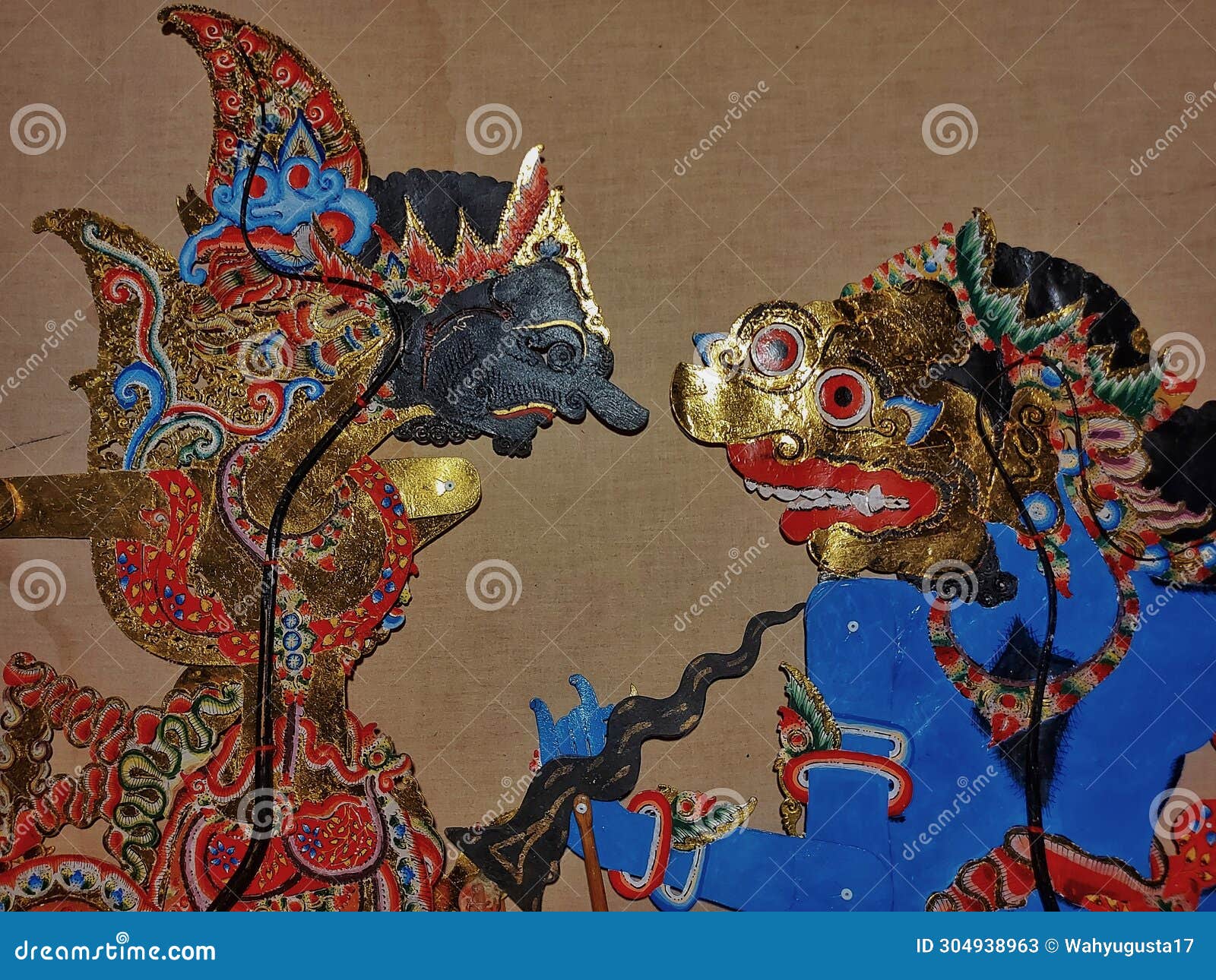 Wayang Kulit Shadow Puppet Theater Stock Image - Image of back, animal ...