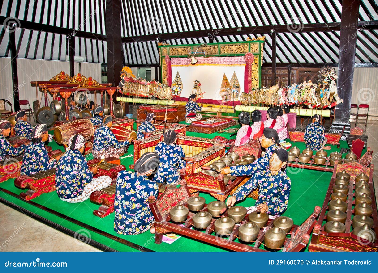 Musician Of Wayang Kulit In Yogyakarta On Java, Indonesia. Editorial ...