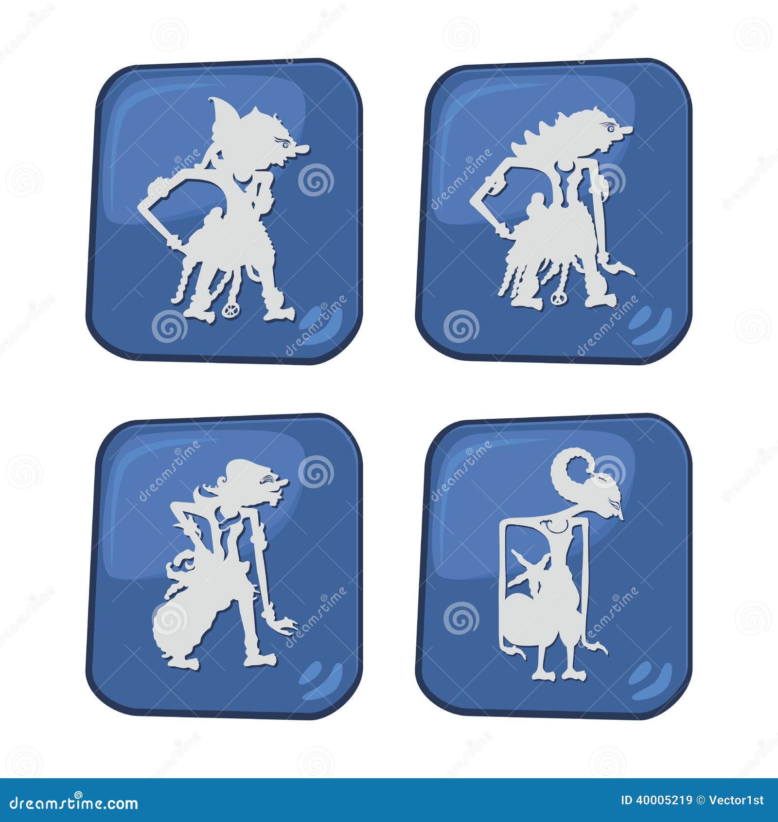 Wayang Puppet Cartoon Vector | CartoonDealer.com #40005219