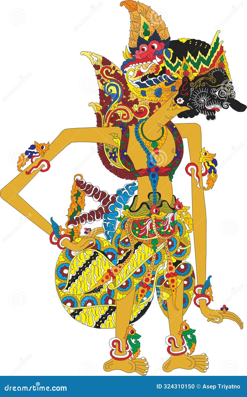 Wayang Puppet Shadow - Duryudhana Stock Photo - Illustration of kulit ...