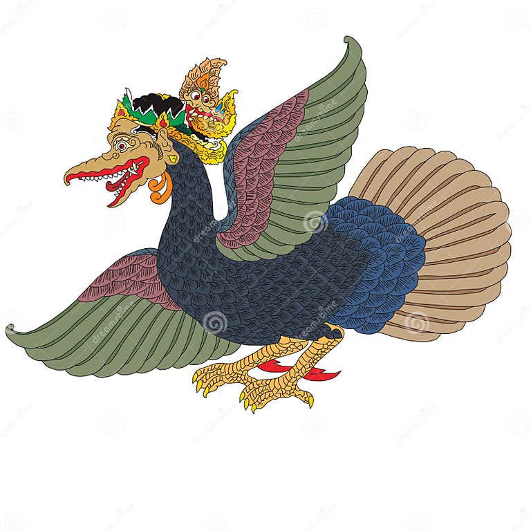 Wayang Puppet Shadow - Garuda Mahambira Stock Illustration ...
