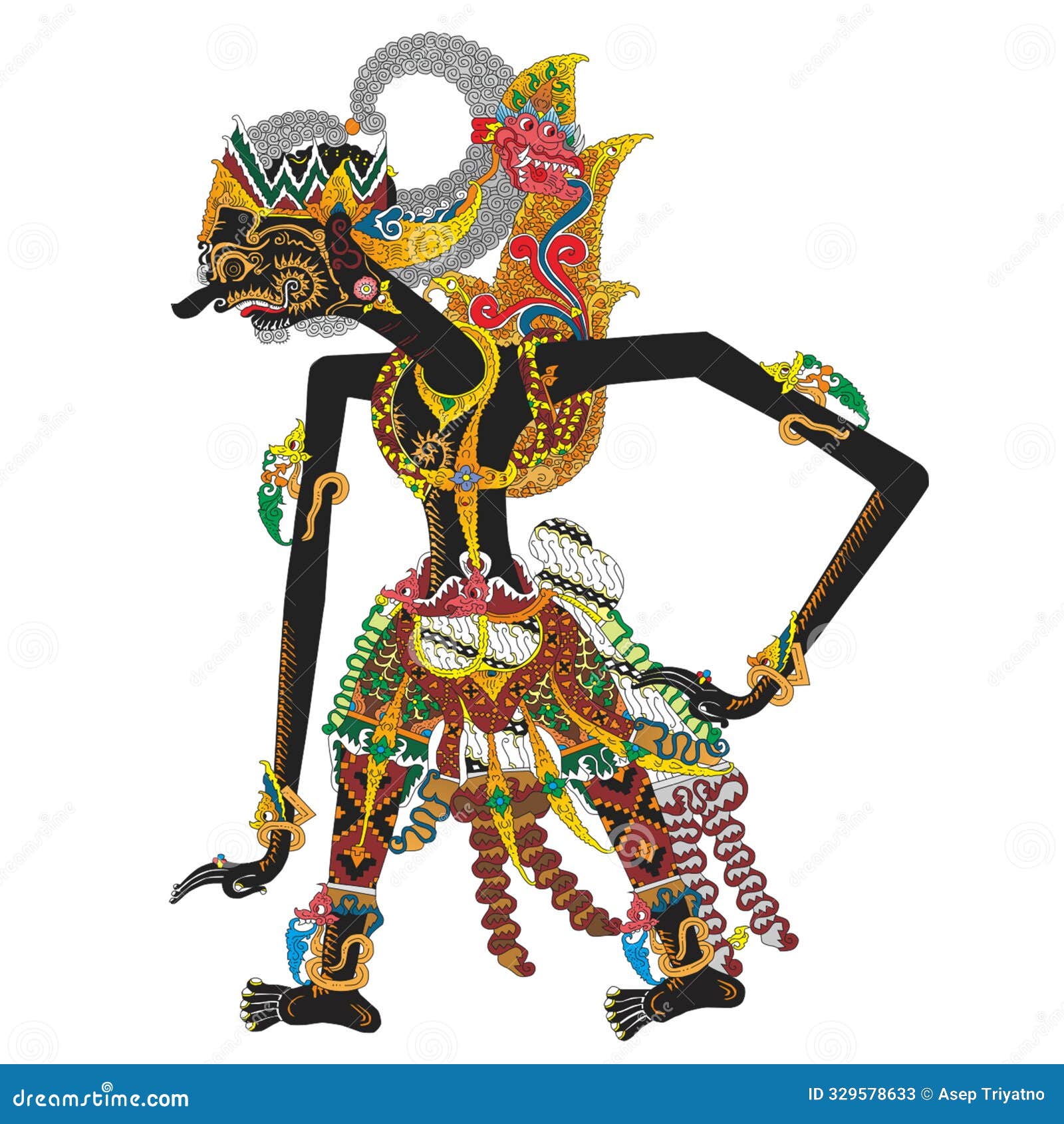Gatotkaca Puppet Wayang Illustration Of Traditional National Clothes In ...