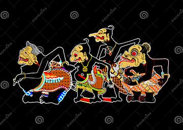 Wayang Traditional Java Indonesian Vector Illustration Stock Vector ...