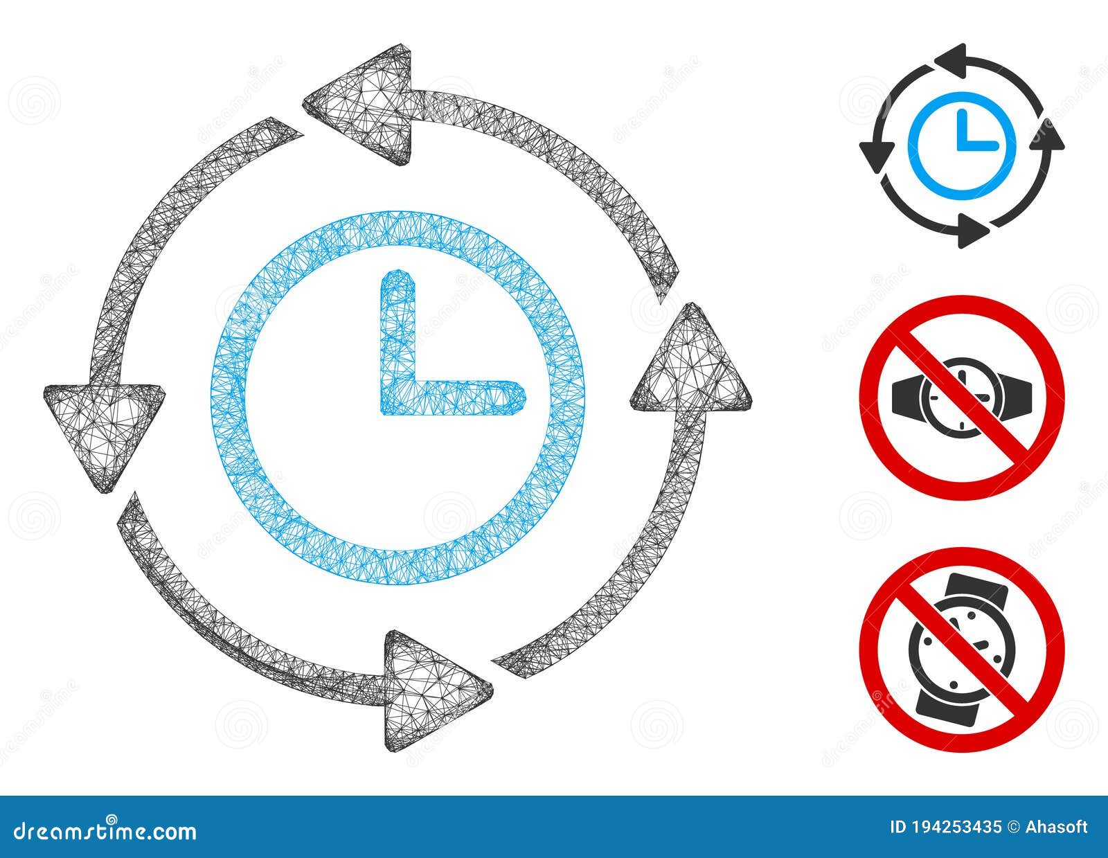 Wayback Clock Polygonal Web Vector Mesh Illustration Stock Vector ...