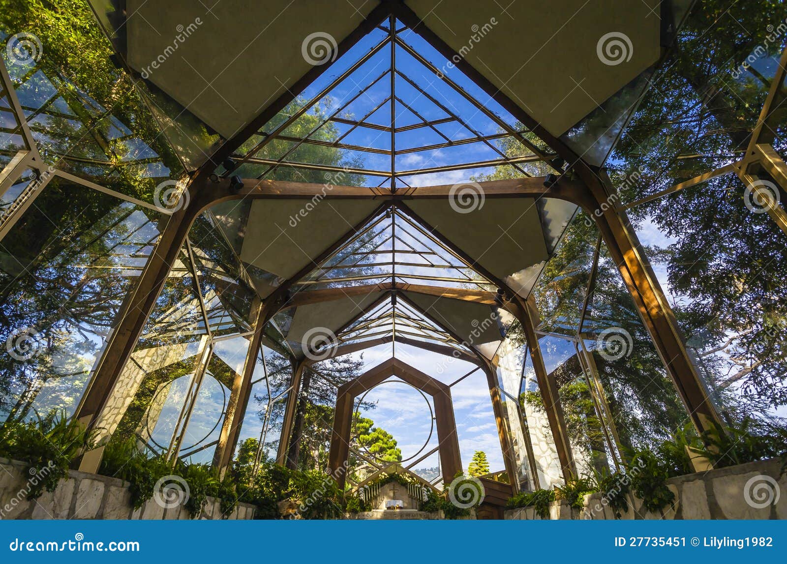 Wayfarers Chapel stock image. Image of delta, peace, architecture ...