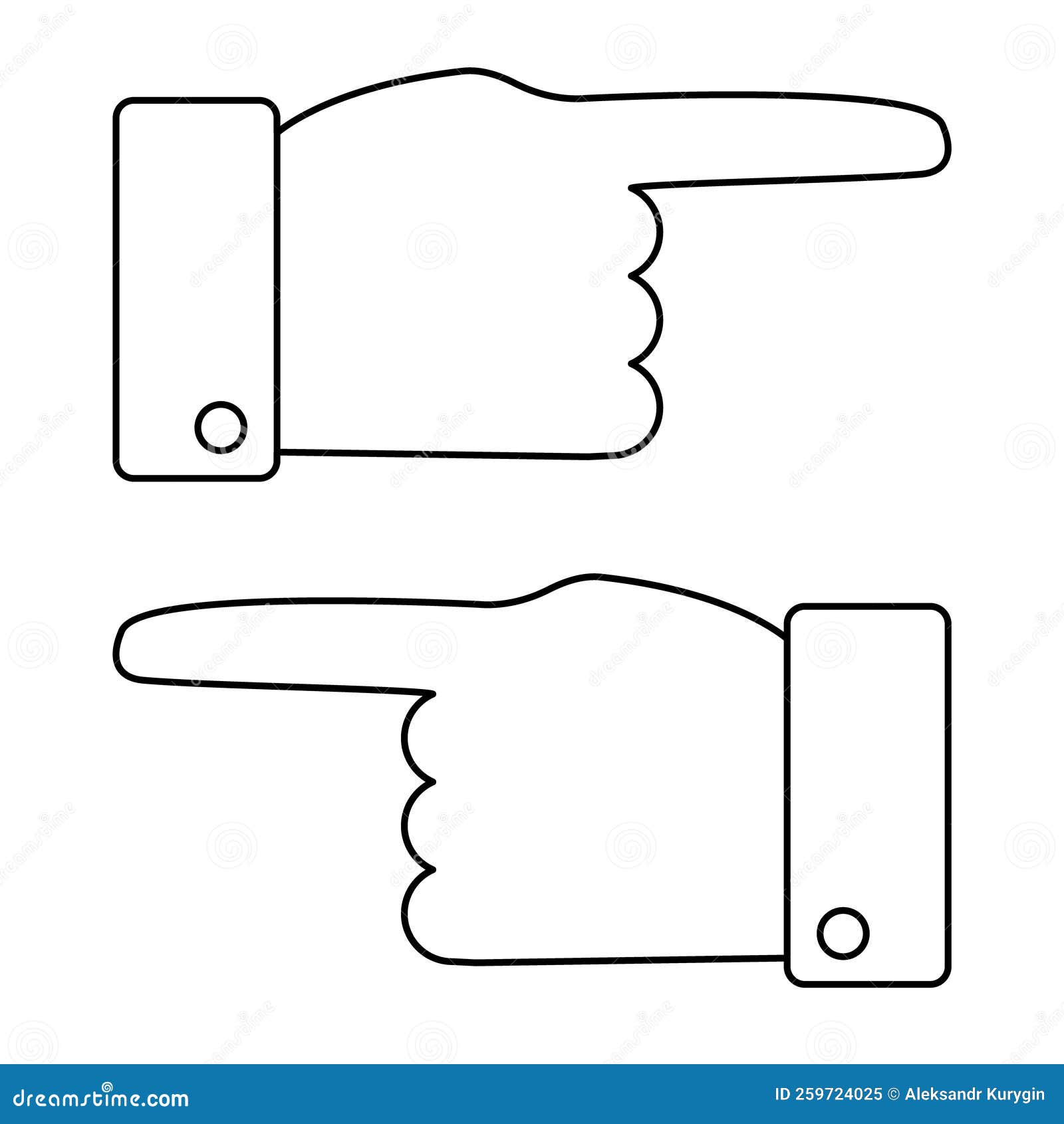 Wayfinding. Direction Indicators Applied To The Floor. Outline Vector ...