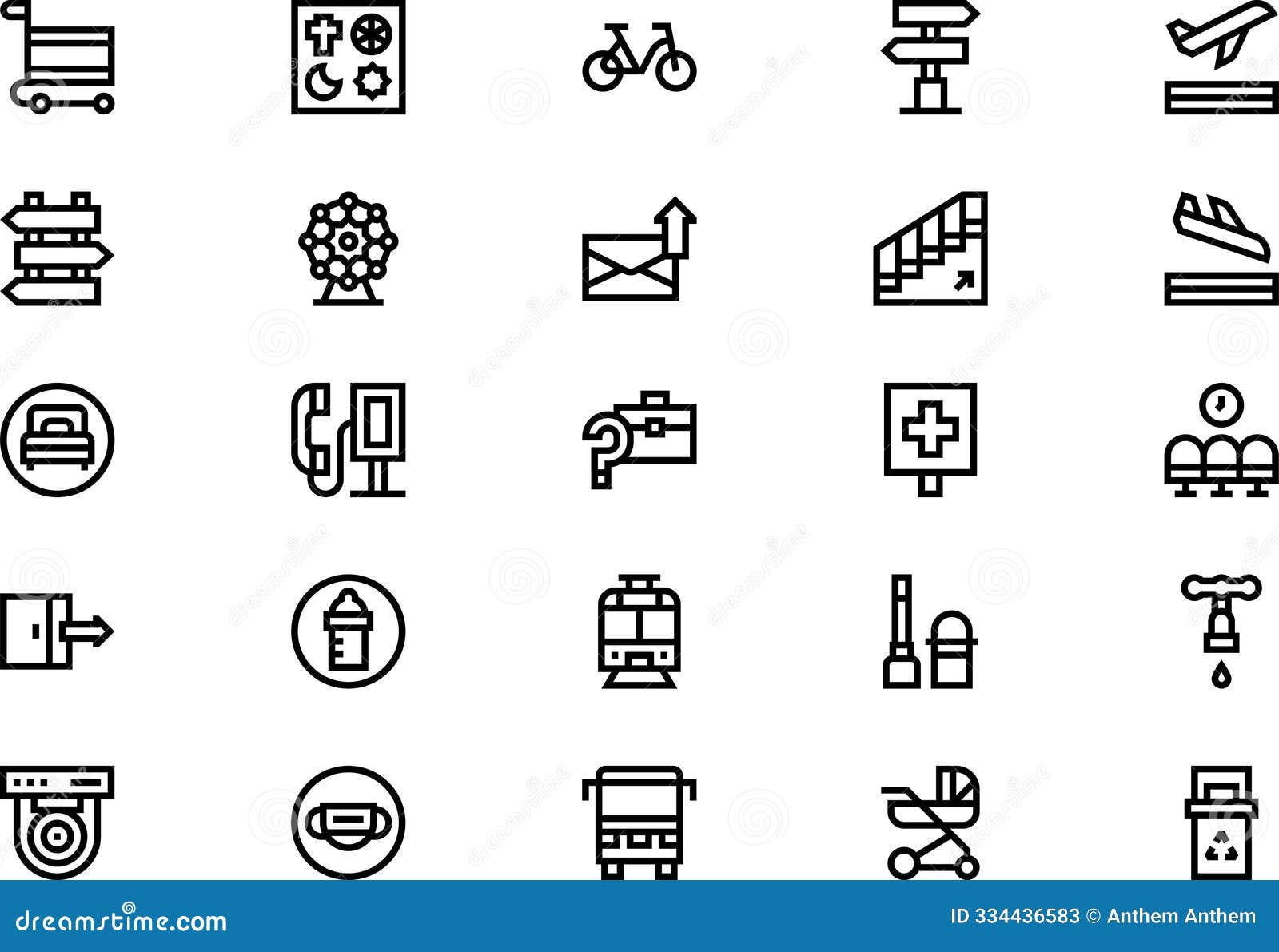 Wayfinding Icons Collection is a Vector Illustration with Editable ...