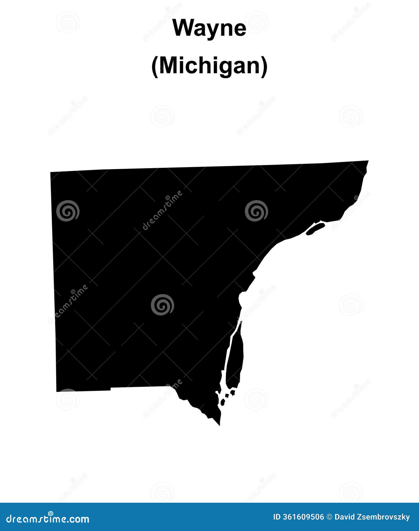 Wayne Outline Map Vector Illustration | CartoonDealer.com #357456020