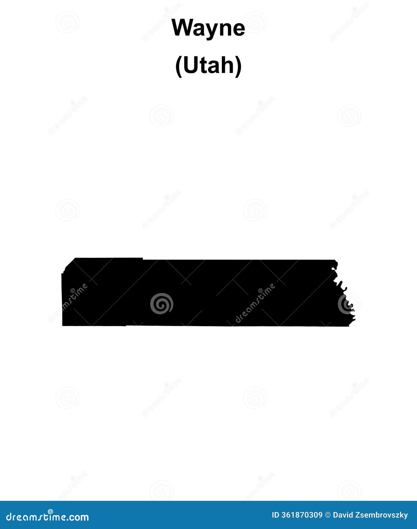 Wayne Outline Map Vector Illustration | CartoonDealer.com #361544292