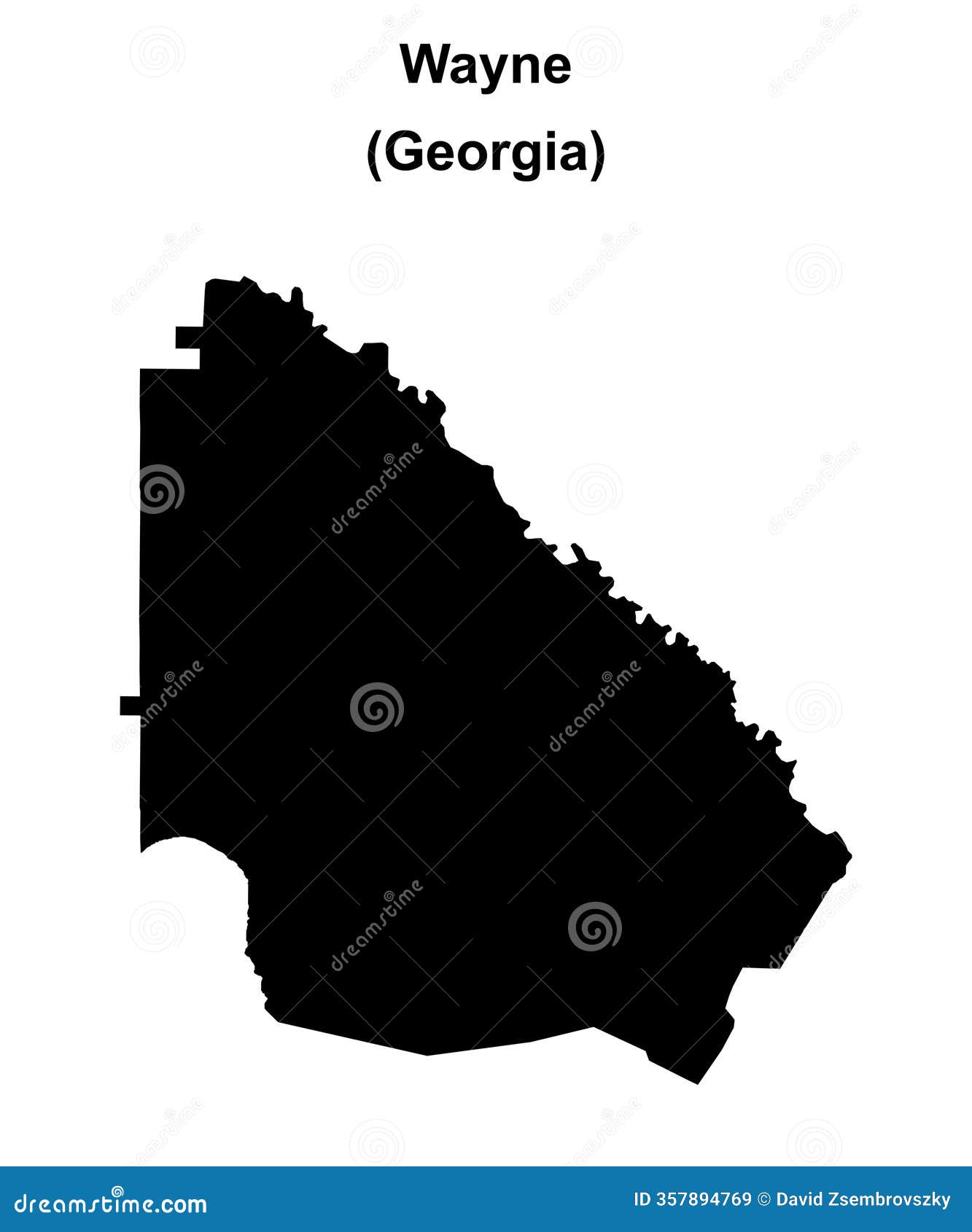 Wayne Outline Map Cartoon Vector | CartoonDealer.com #361762671