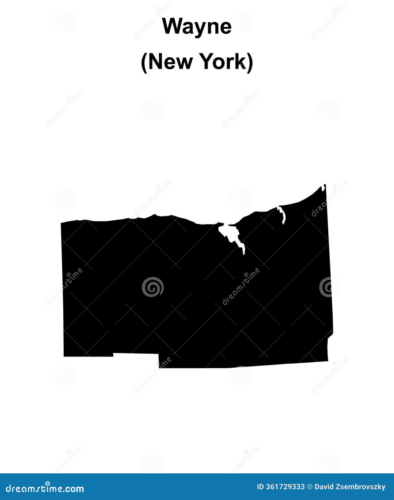 Wayne Outline Map Vector Illustration | CartoonDealer.com #357456020