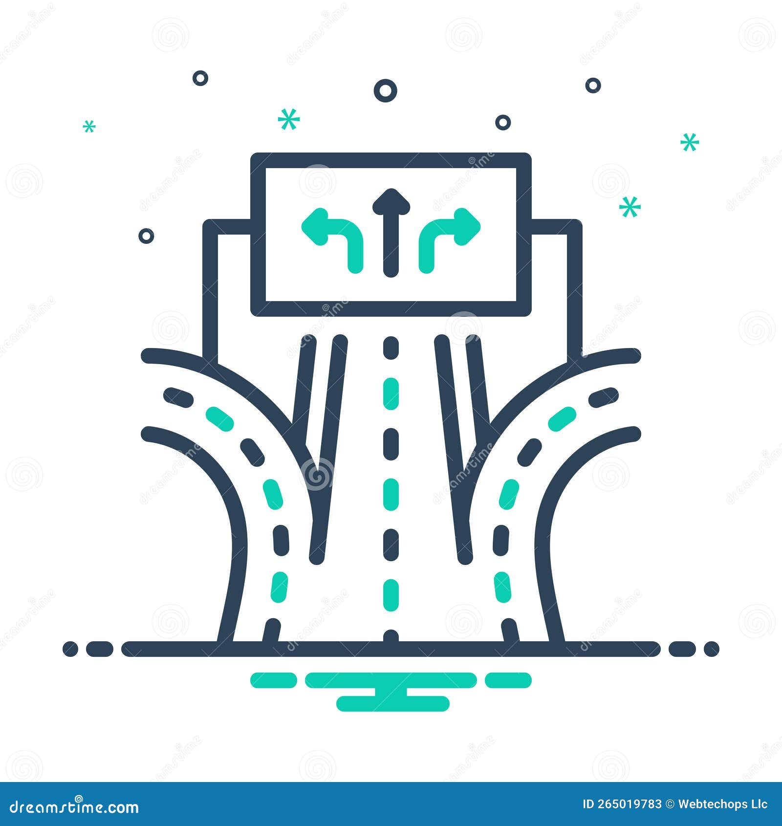 Mix Icon for Ways, Path and Route Stock Vector - Illustration of icon ...