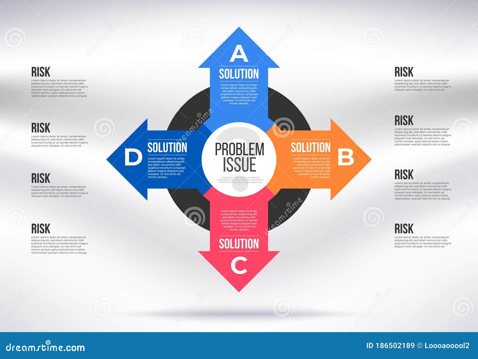 4 Ways Infographic Business Solution for Presentation Stock Vector ...
