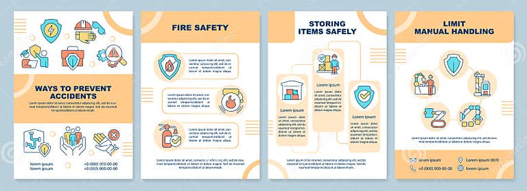 Ways To Prevent Accidents Brochure Template Stock Vector - Illustration ... Ways To Prevent Accidents Brochure Template Stock Vector - Illustration ...