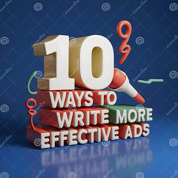 10 WAYS TO WRITE MORE EFFECTIVE ADS Stock Illustration - Illustration ...