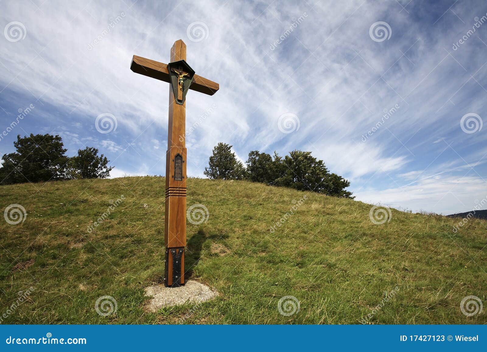 Wayside cross stock image. Image of landscape, cross - 17427123