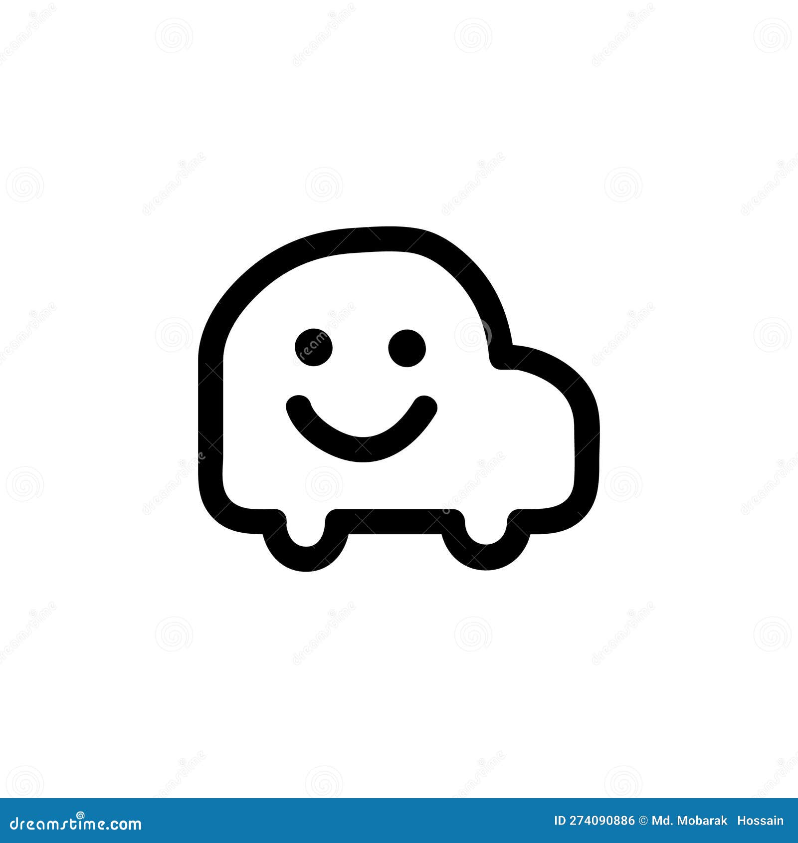 Waze Vector Icon, Isolated on White Background. Stock Vector ...