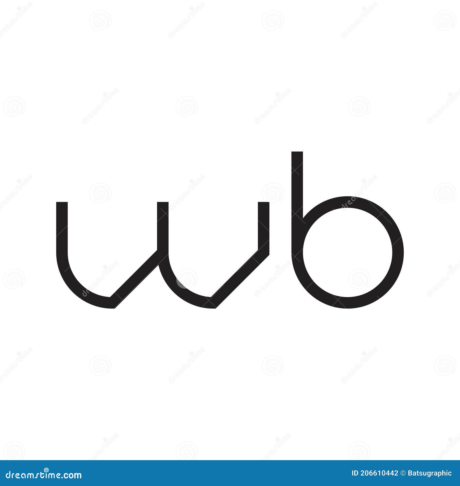 Wb Initial Letter Vector Logo Icon Stock Vector - Illustration of ...