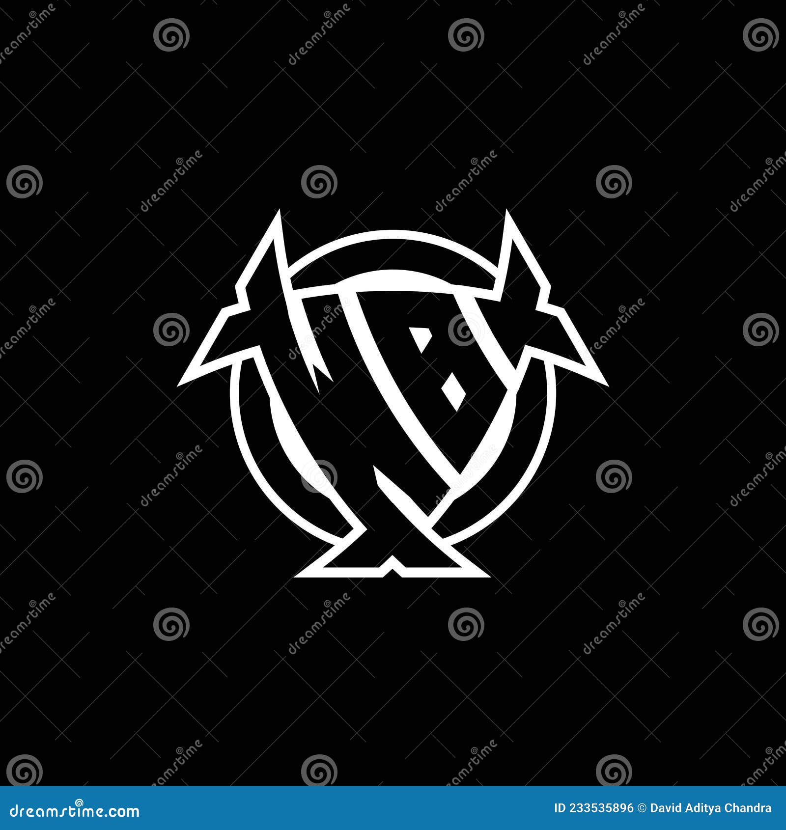 WB Logo Monogram Triangle Shield and Circle Shape Stock Vector ...