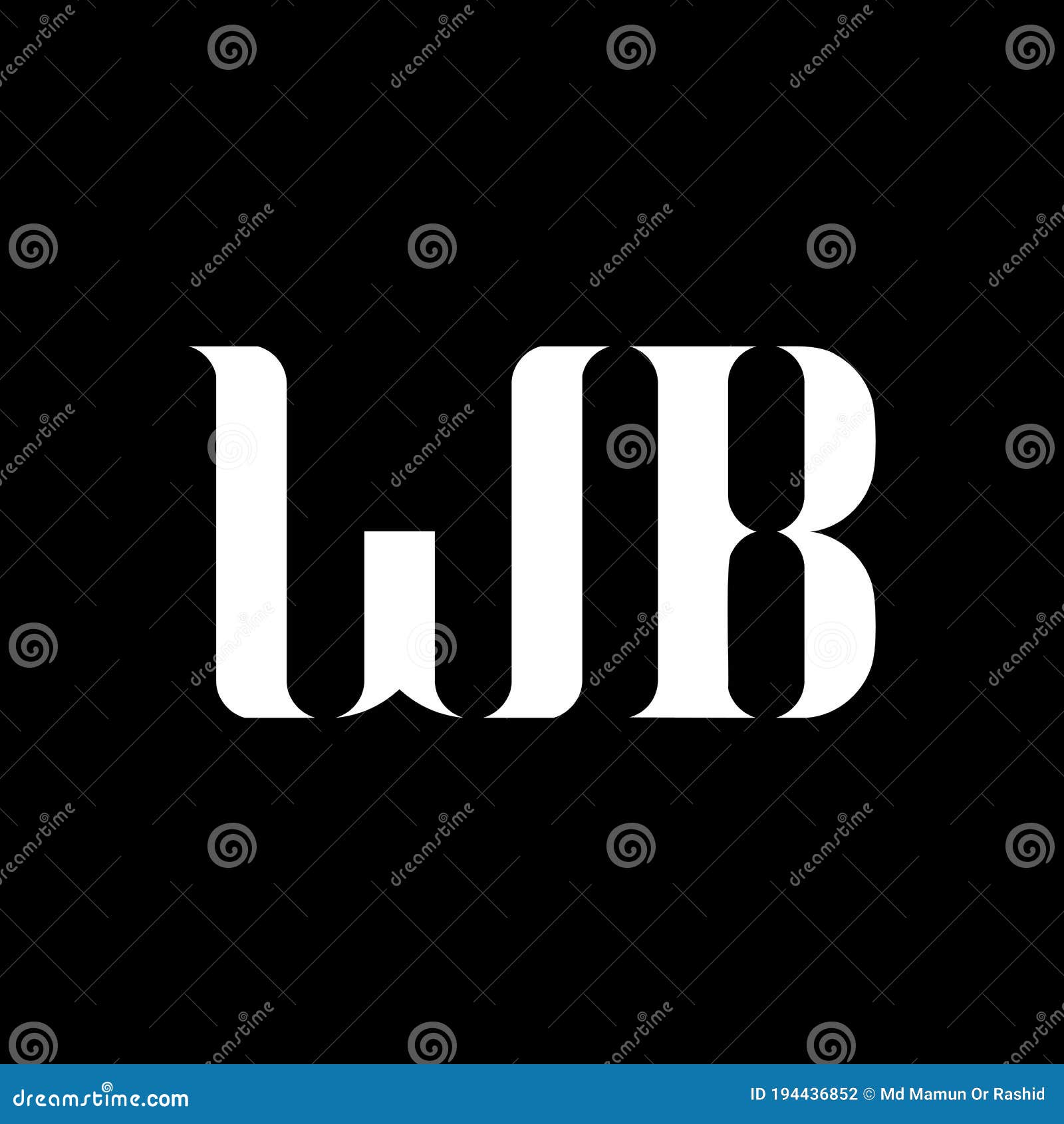 WB W B Letter Logo Design. Initial Letter WB Linked Circle Uppercase ...