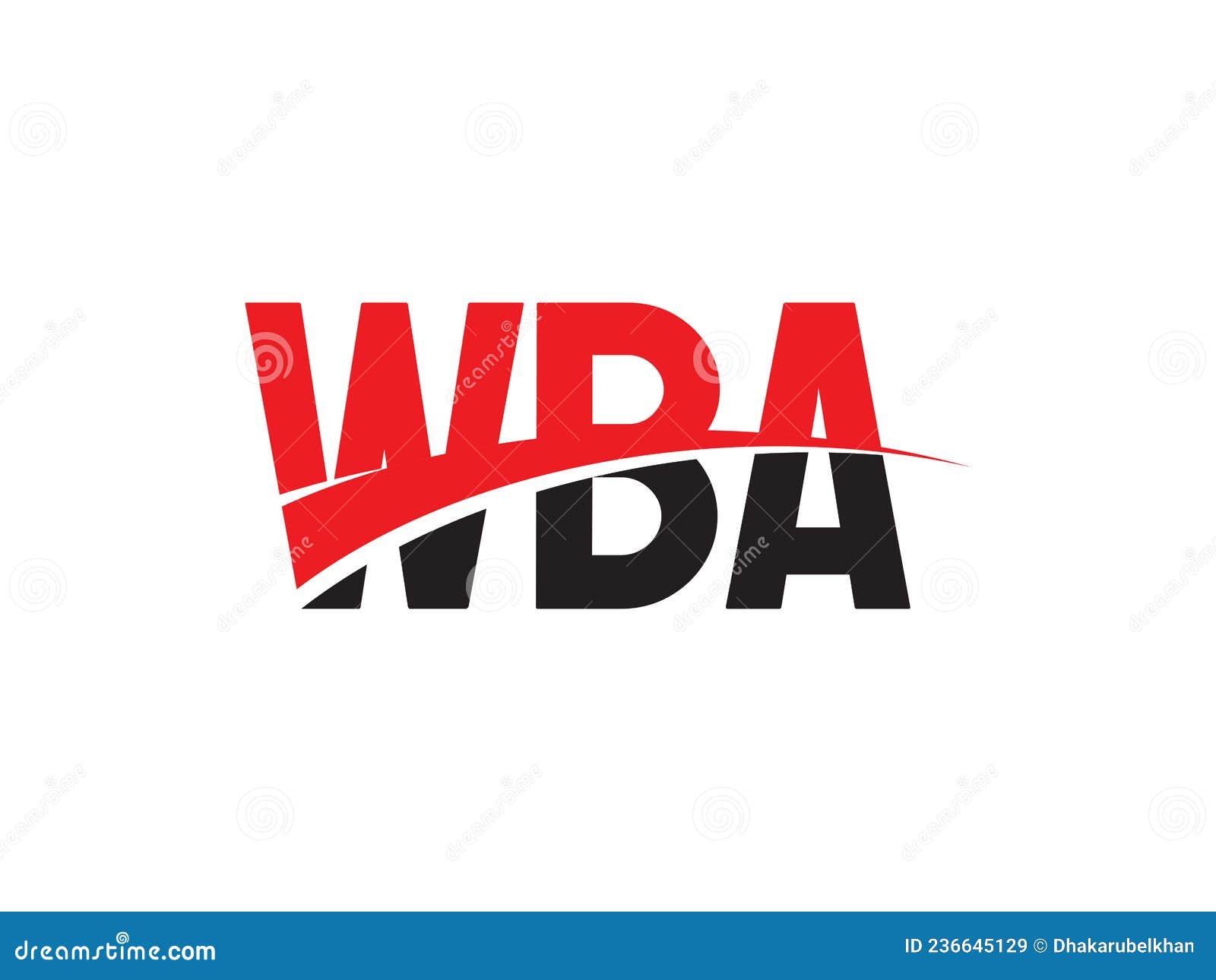 WBA Letter Initial Logo Design Vector Illustration Stock Vector ...
