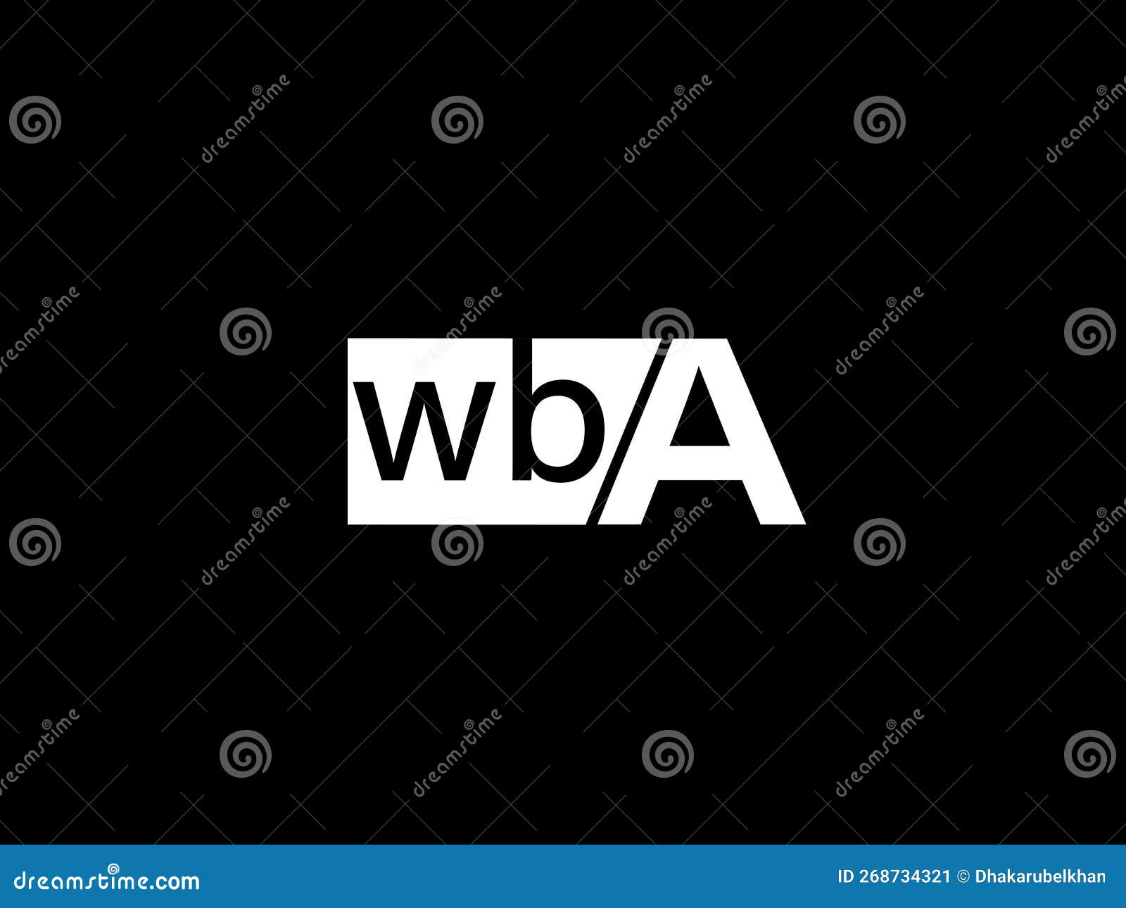 WBA Logo and Graphics Design Vector Art, Icons Isolated on Black ...