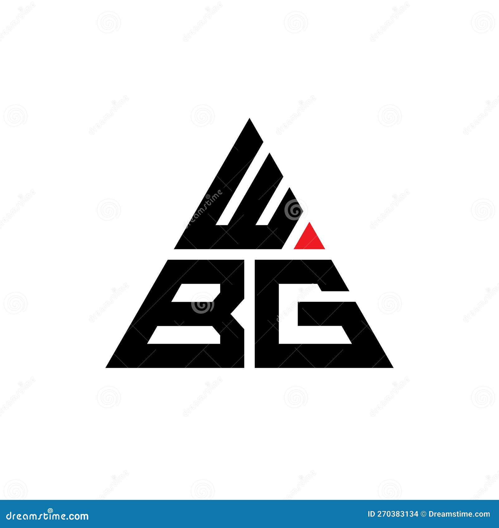 WBG Triangle Letter Logo Design with Triangle Shape. WBG Triangle Logo ...