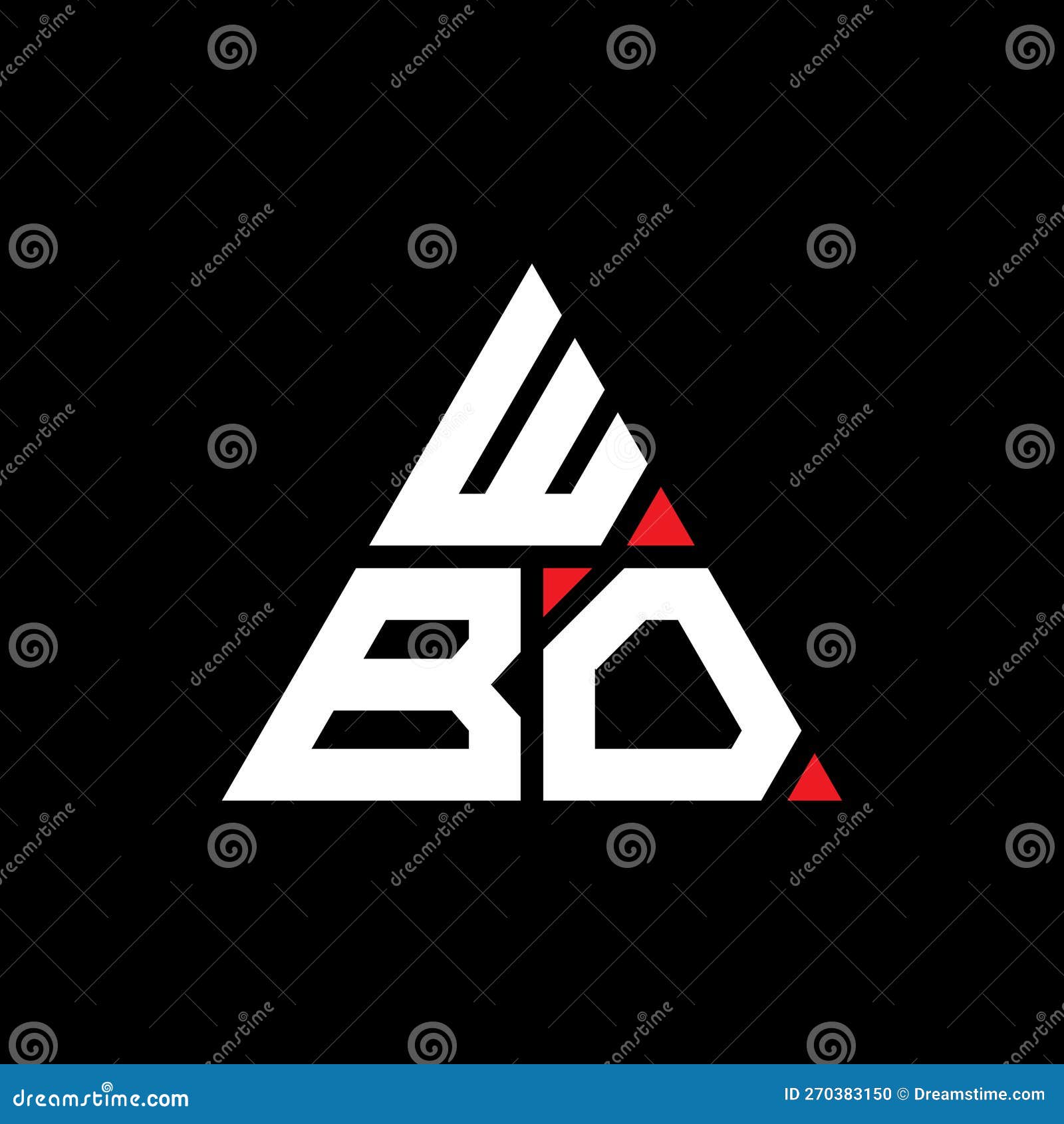 WBO Triangle Letter Logo Design with Triangle Shape. WBO Triangle Logo ...
