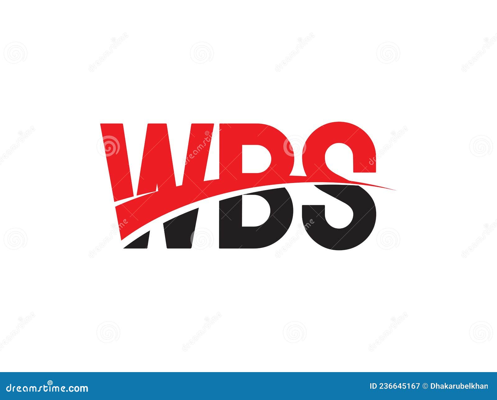 WBS Letter Initial Logo Design Vector Illustration Stock Vector ...