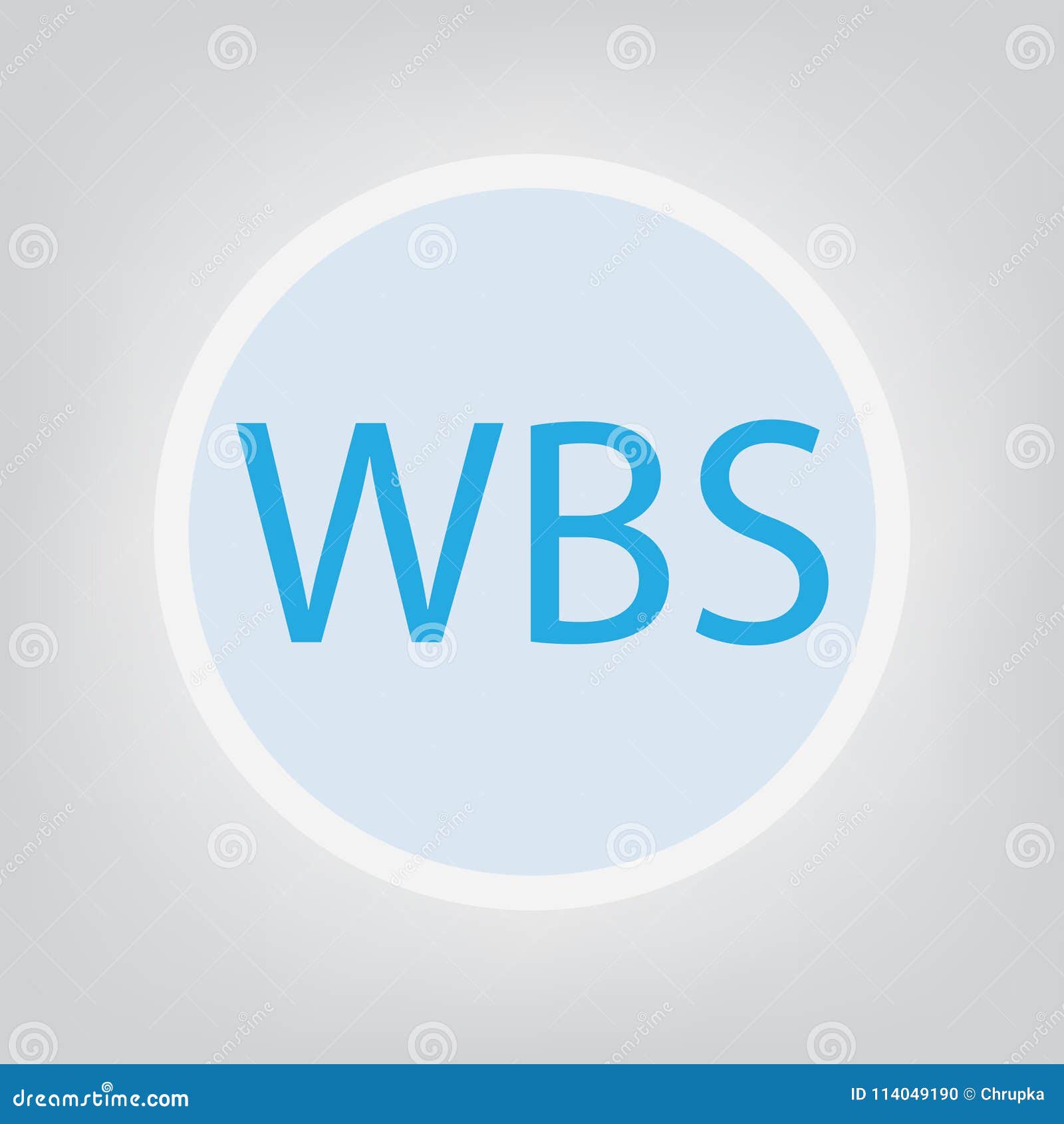 WBS Work Breakdown Structure Acronym Stock Vector - Illustration of ...
