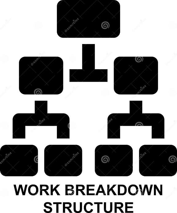 Wbs, Work, Breakdown, Structure, Hierarchy, Organization Solid Glyph Icon Stock Illustration ...