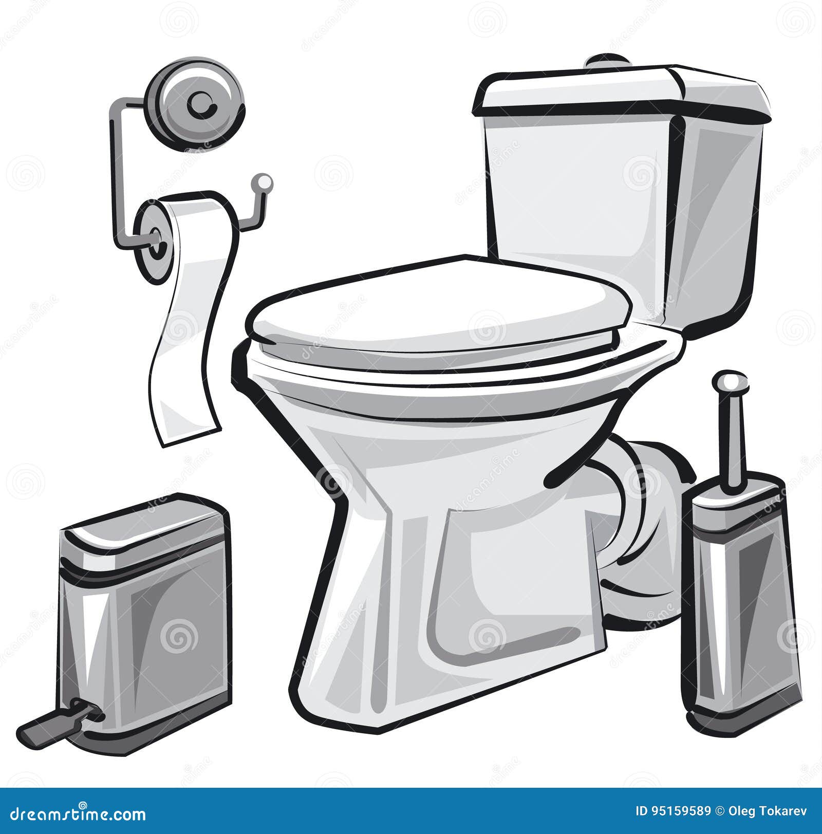 Wc Della Toilette Con La Toilette Illustrazione di Stock ... Wc Della Toilette Con La Toilette Illustrazione di Stock ...