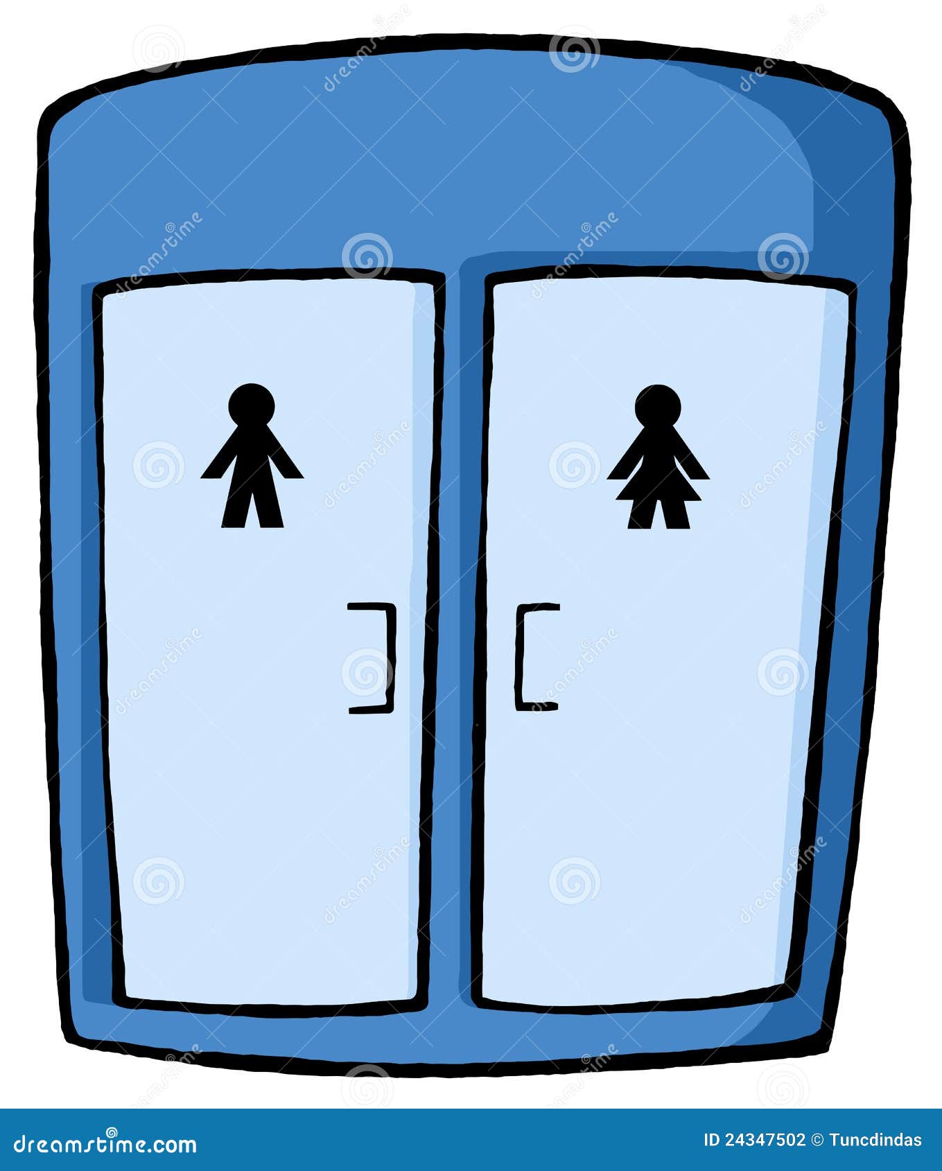 Wc door stock vector. Illustration of cartoon, character - 24347502