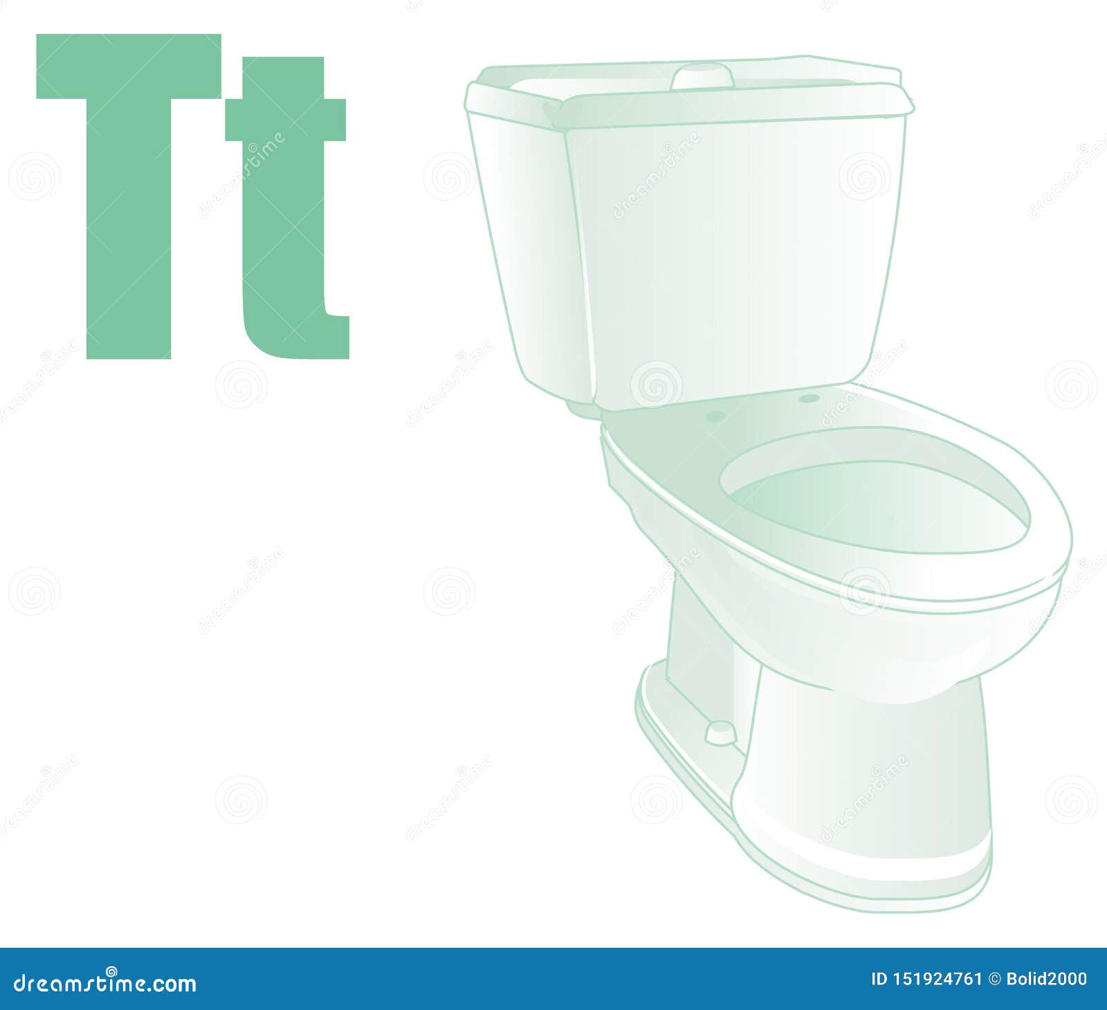 WC e letras ilustração stock. Ilustração de cartoon - 151924761