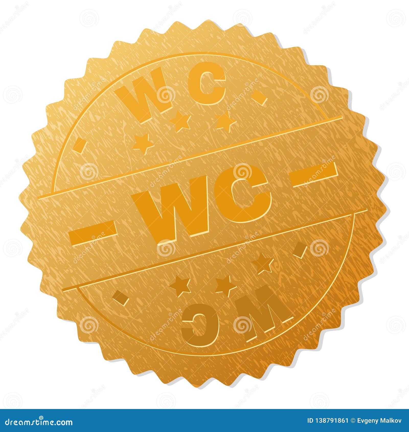 Golden WC Award Stamp stock vector. Illustration of label - 138791861