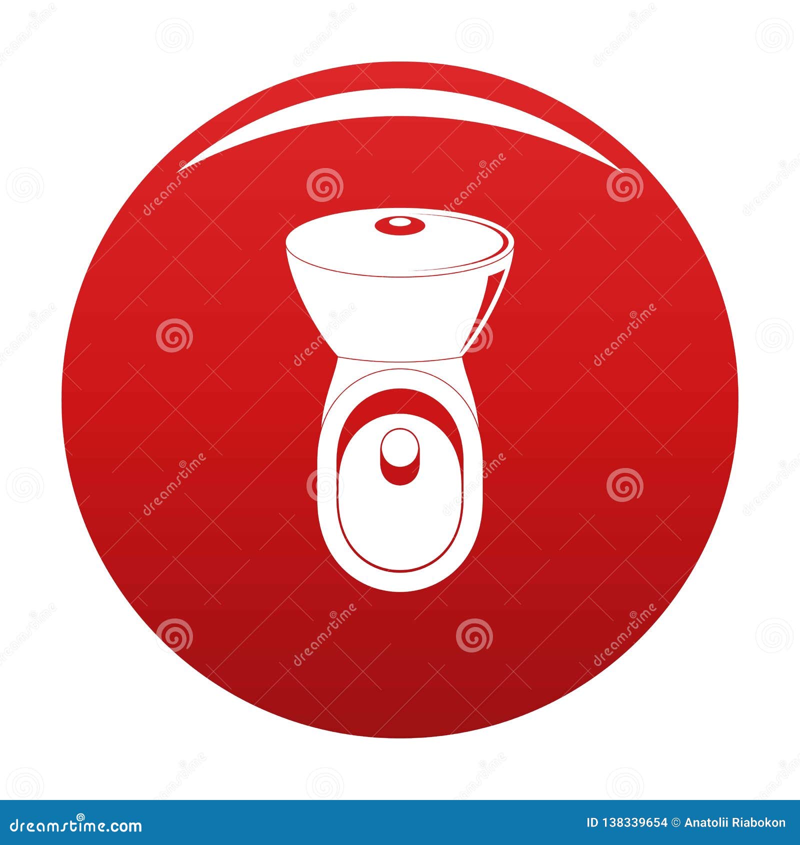 Wc icon vector red stock vector. Illustration of button - 138339654