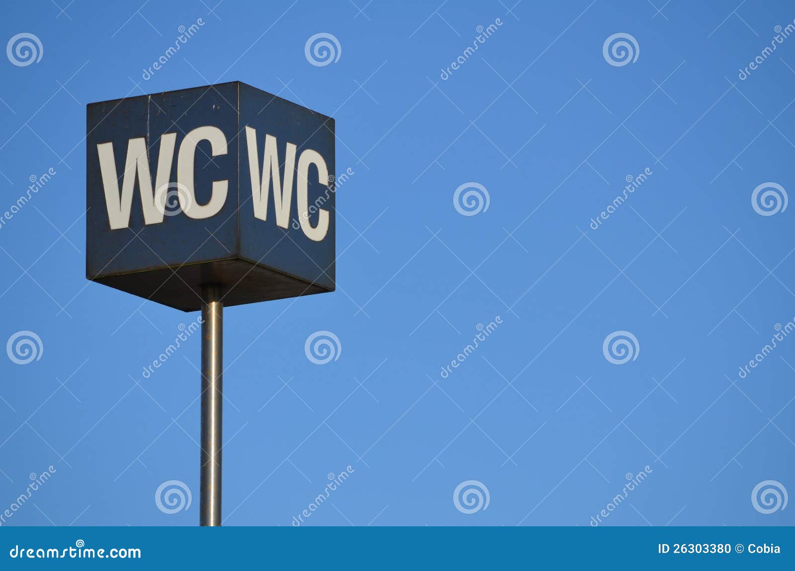 WC Information Sign of a Public Restroom Stock Photo - Image of public ...