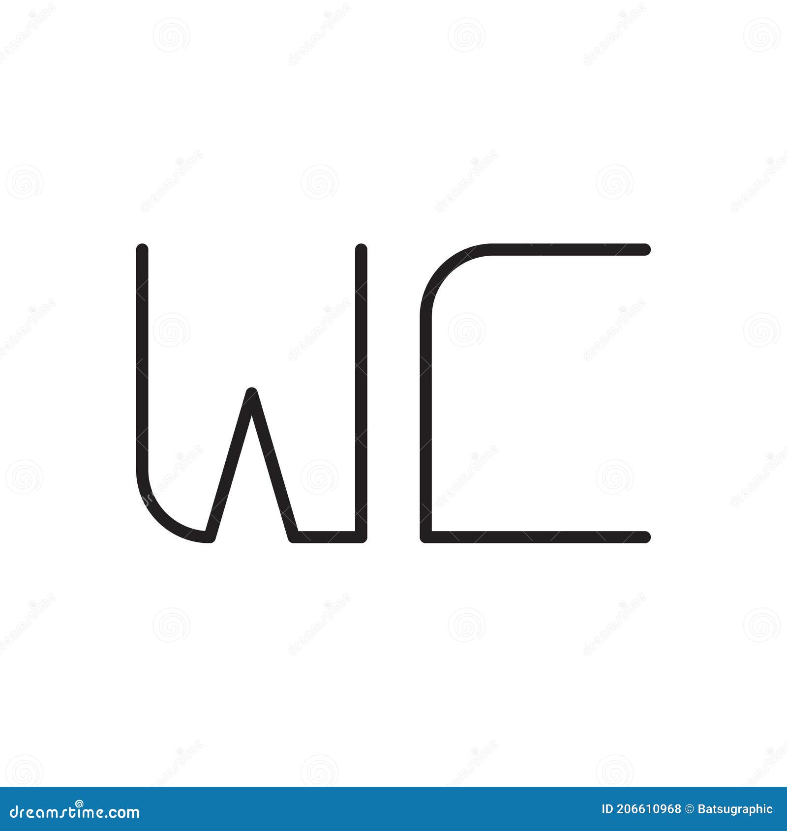 Wc Initial Letter Vector Logo Icon Stock Vector - Illustration of ...