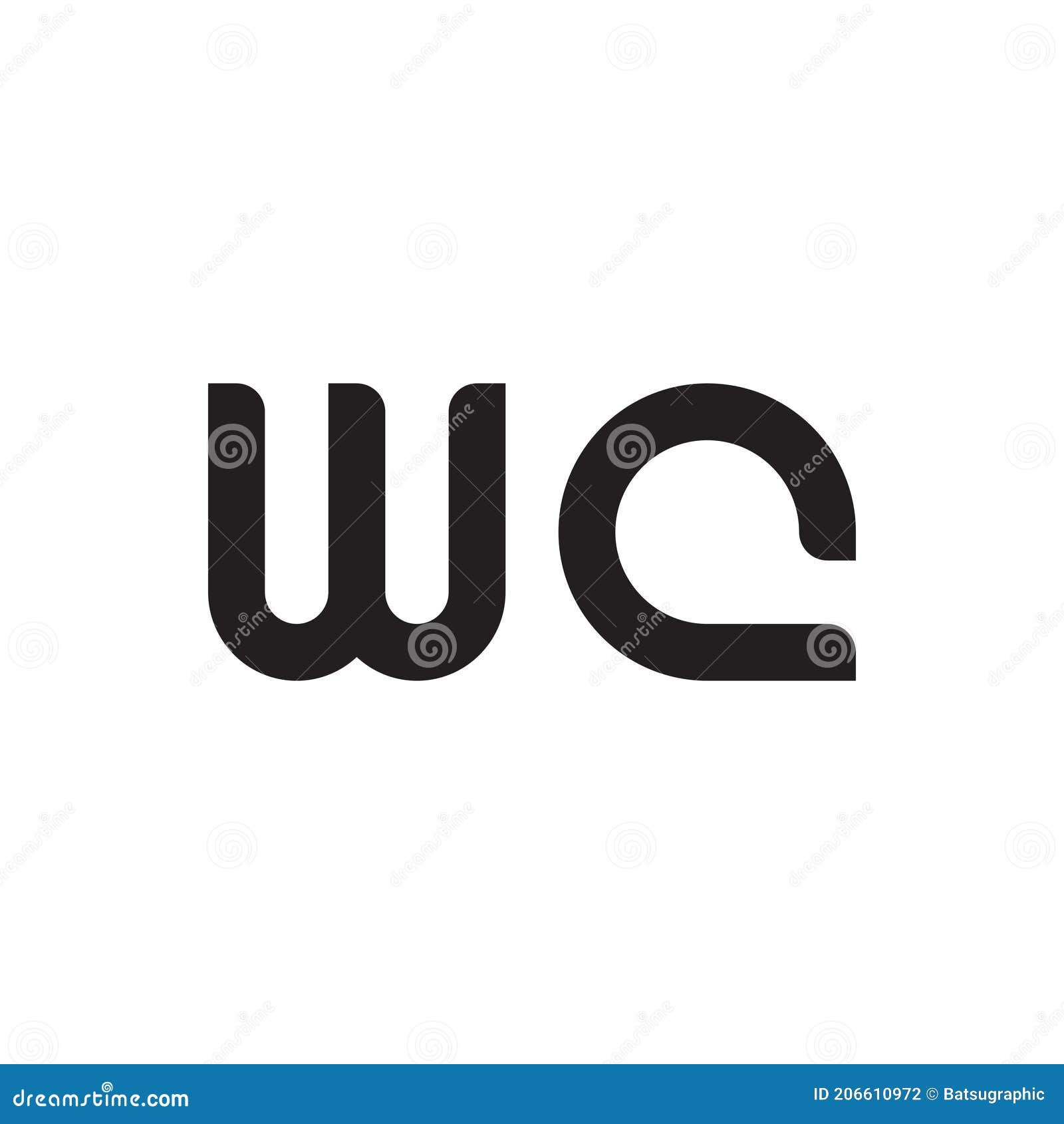 Wc Initial Letter Vector Logo Icon Stock Vector - Illustration of ...