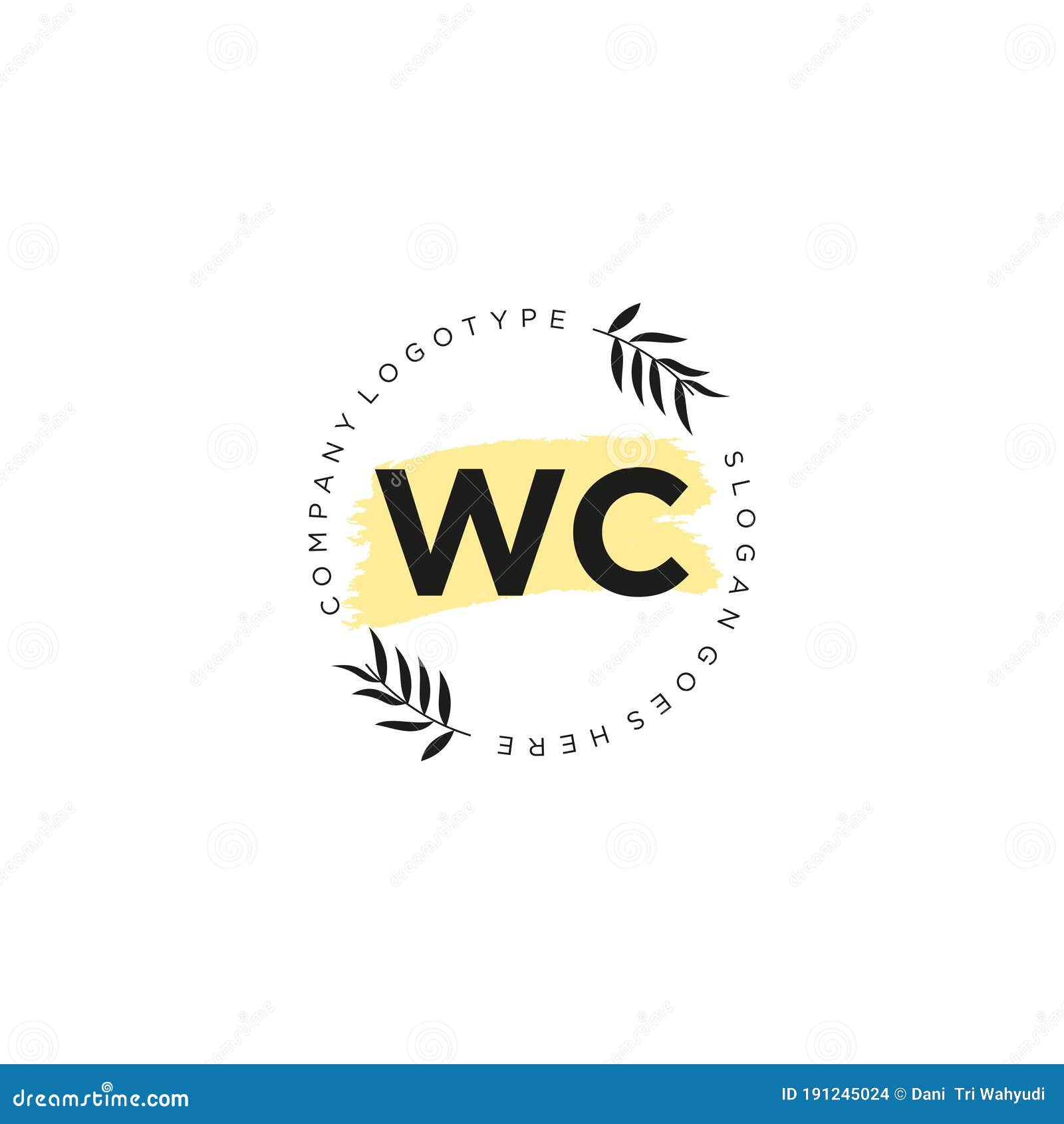 WC Letter Logo Icon Design Template Elements Stock Vector ...