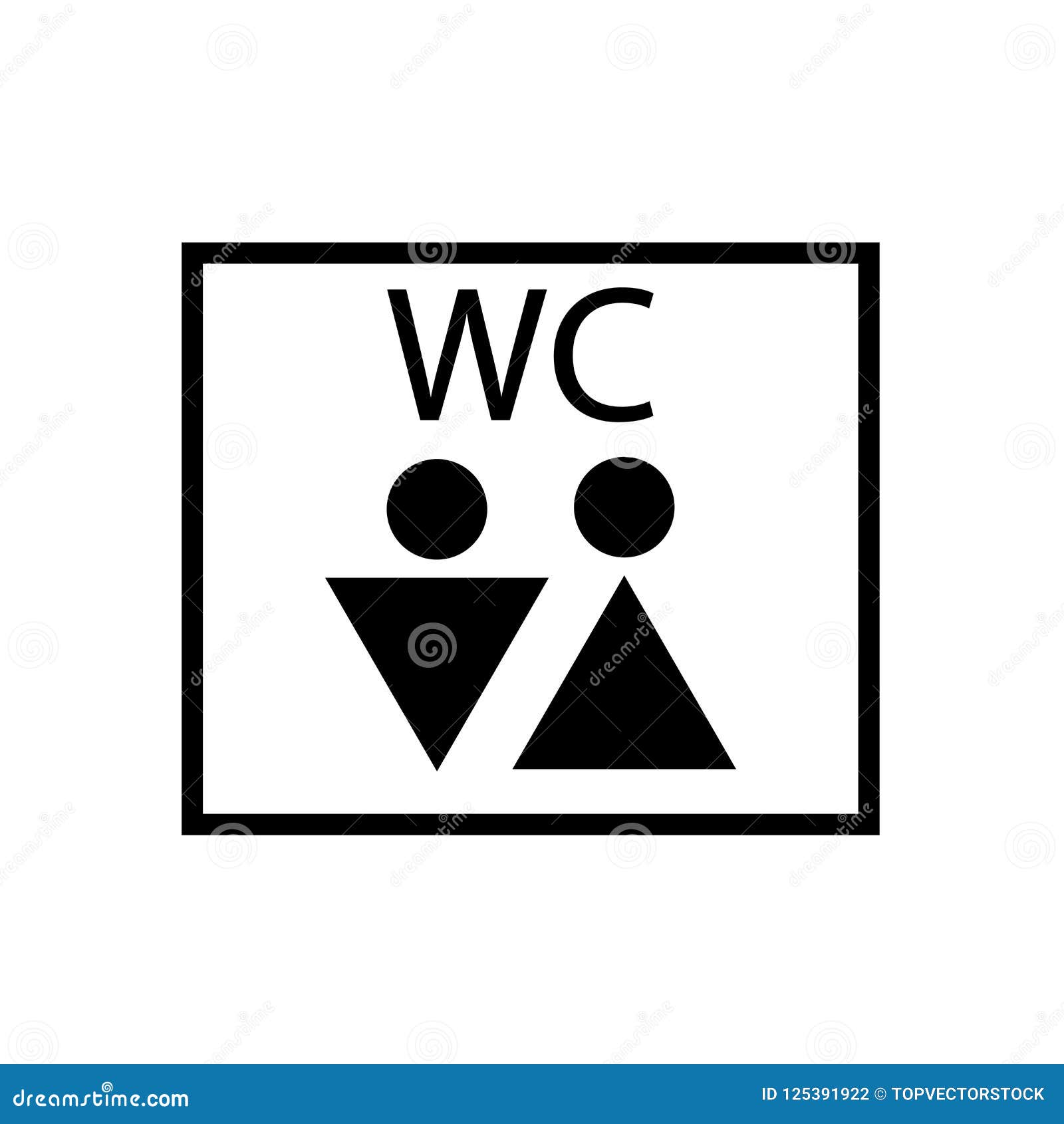 WC Sign Icon Vector Isolated on White Background, WC Sign Sign Stock ...