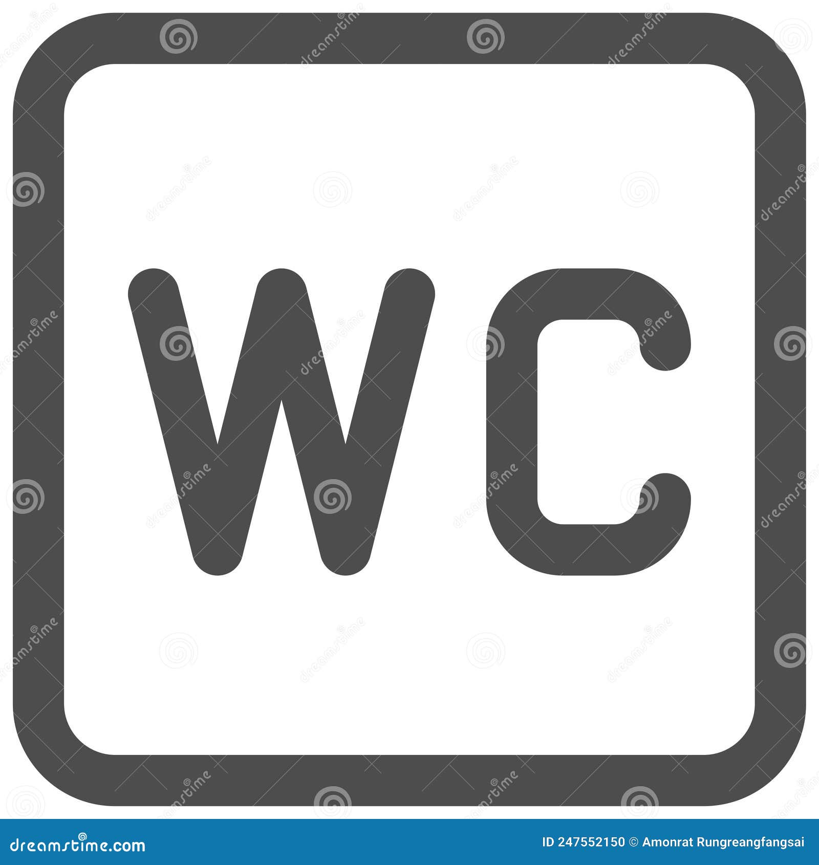 WC Sign Icon, Wayfinding Sign Vector Stock Vector - Illustration of ...